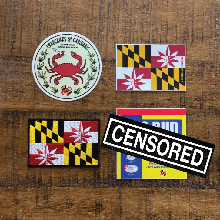 Classic Sticker Pack & Patch – Crabcakes & Cannabis
